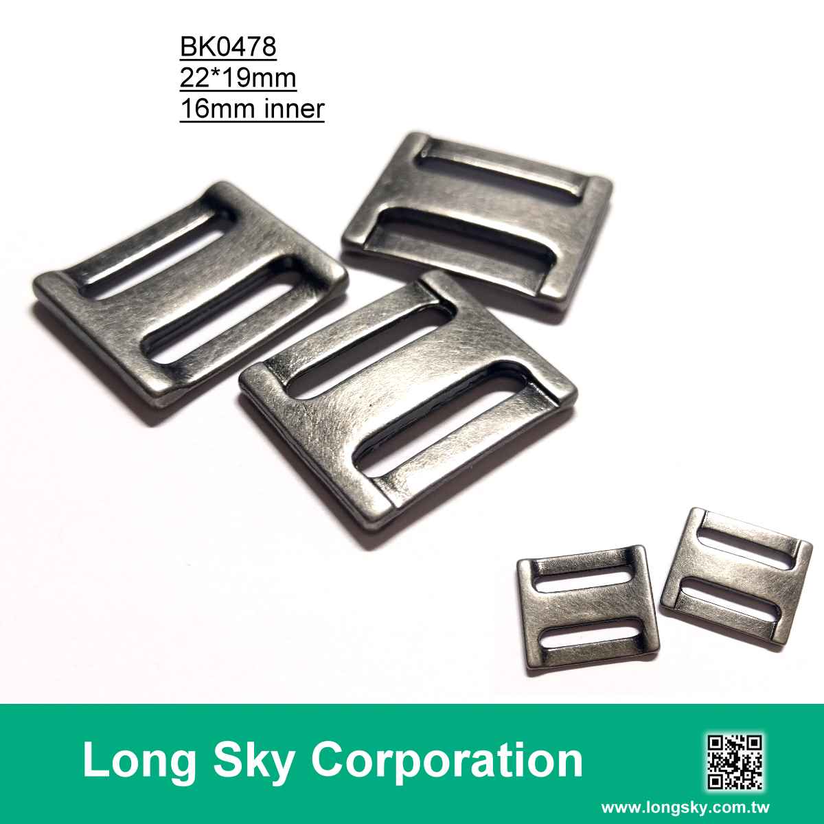 (#BK0478) 16mm inner antique silver small belt buckle cap buckle - Buy ...